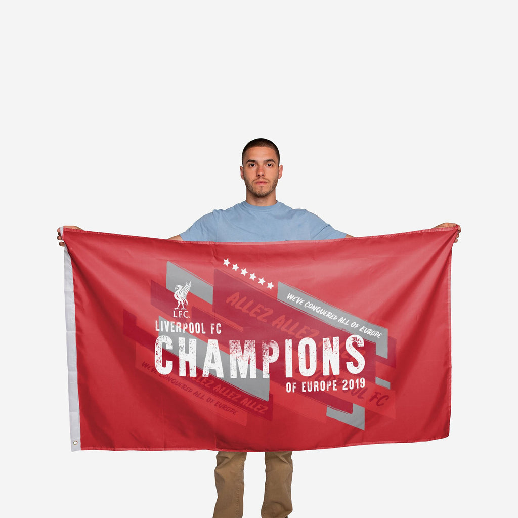 Liverpool FC 2018-19 Champions 5 x 3 Red Flag FOCO | UK