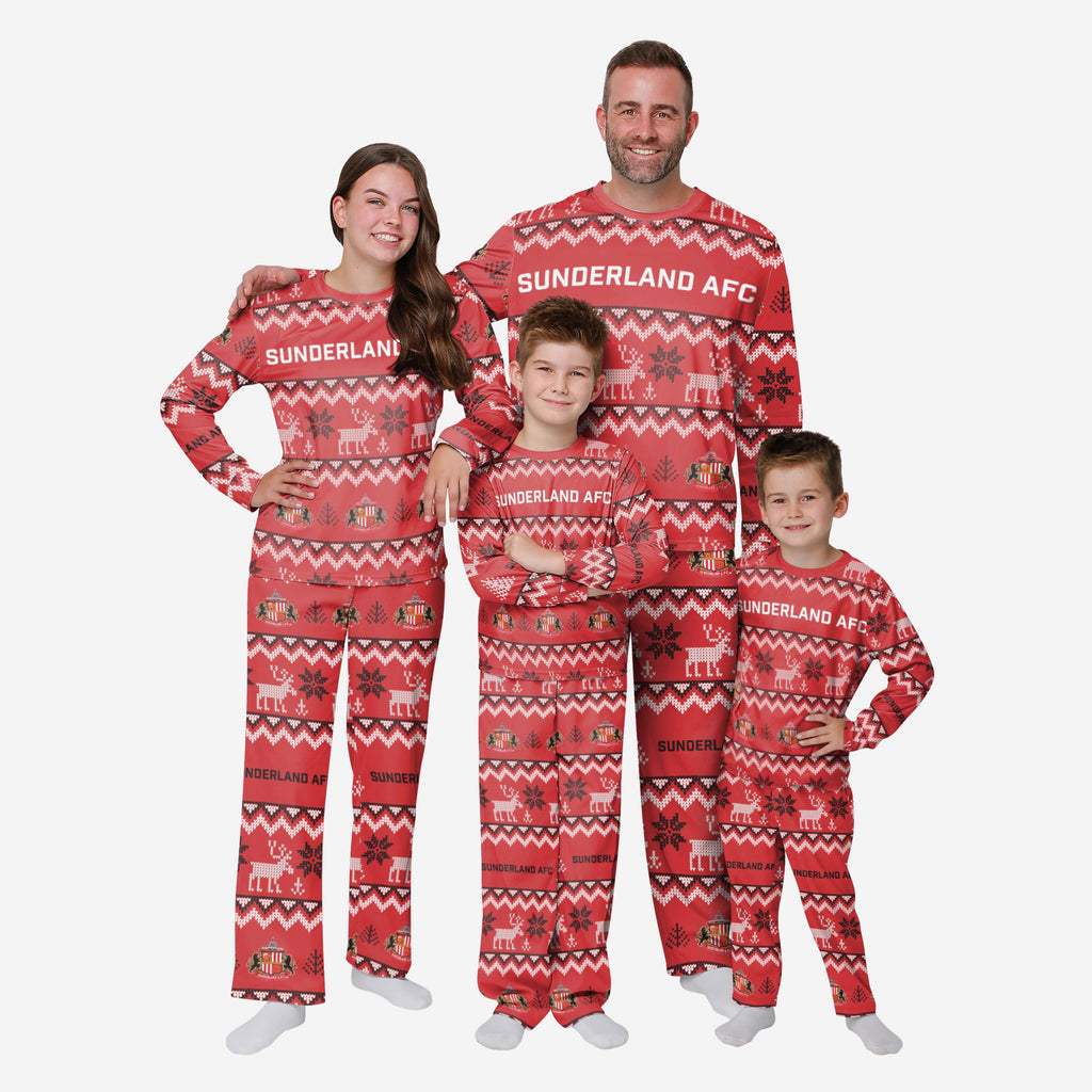 Sunderland AFC Mens Ugly Pattern Family Holiday Pyjamas FOCO | UK
