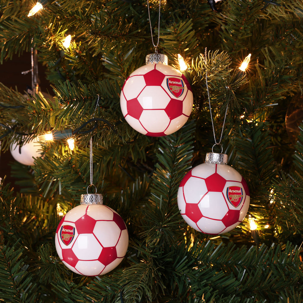 Arsenal FC 3 Pack Football Ornament FOCO | UK