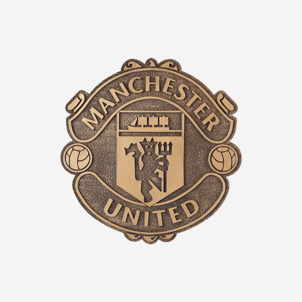 Manchester United FC Bronze Effect Wall Sign FOCO | UK