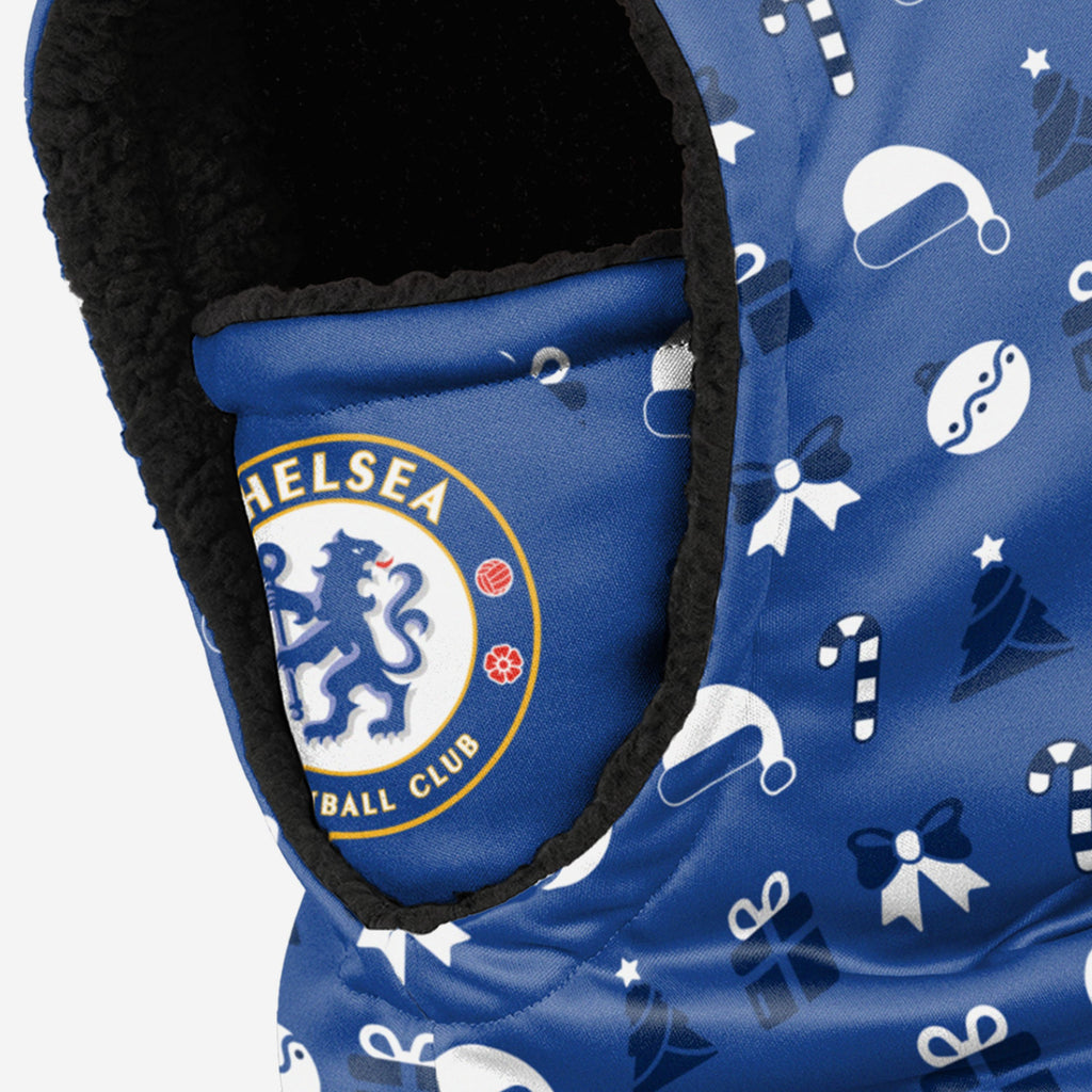 Chelsea FC Christmas Hooded Snood FOCO | UK
