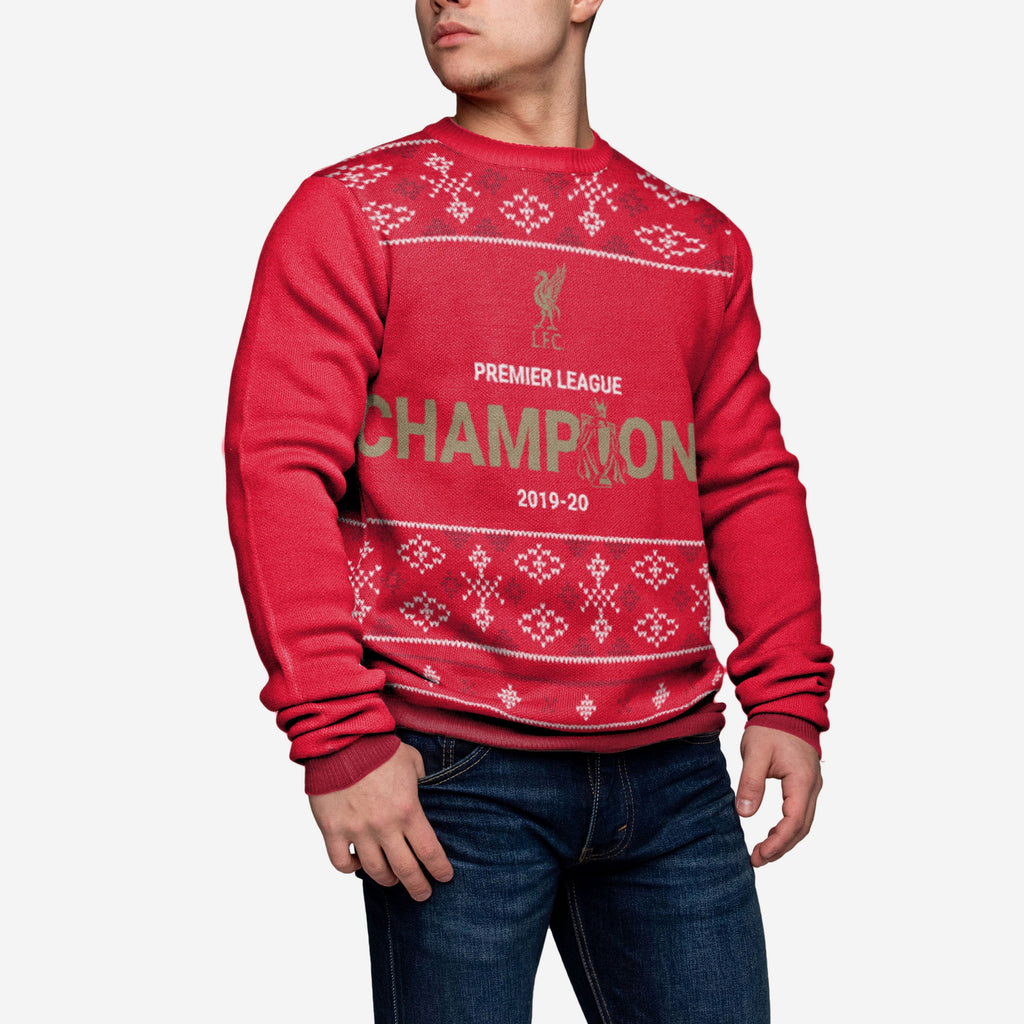 Liverpool FC 2019-20 Champions Christmas Sweater FOCO | UK