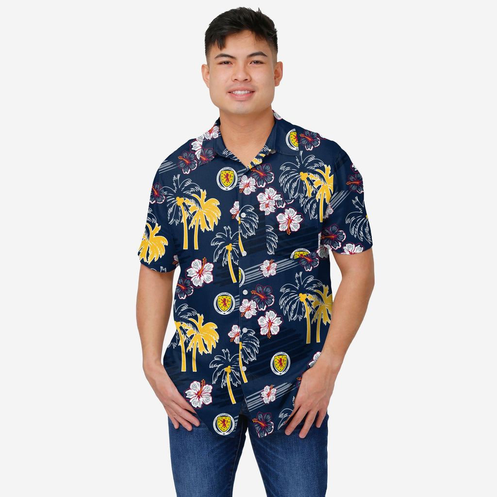 Scotland Islander Tropical Button Up Shirt FOCO | UK